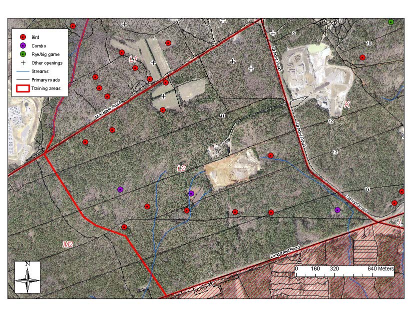 Food Field Locations - Fort Bragg - iSportsman